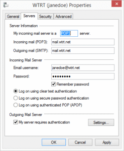 Email Set Up Instructions - West Texas Rural Telephone